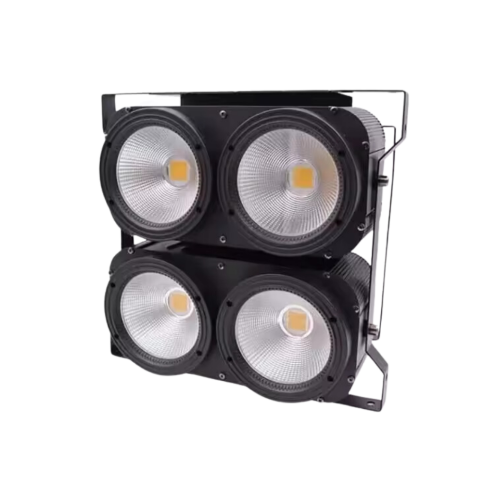 400W 4-Eyes COB Blinder Light – White & Warm White for Stage